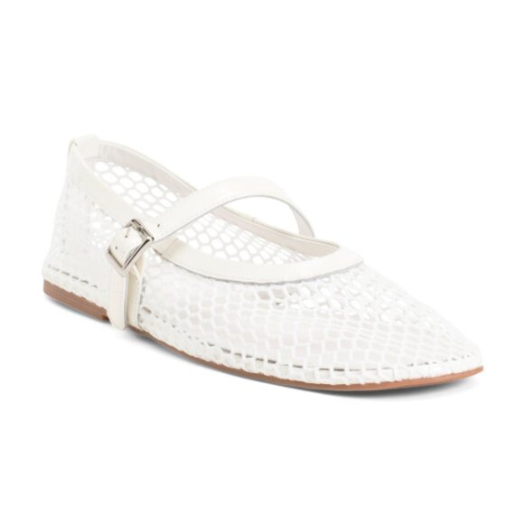 Tony Bianco | Shoes | Tony Bianco White Mia Mesh Flats | Poshmark
